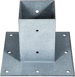 Amazon.com: Home Tool Post Base Mailbox Base Plate 4x4 Bronze/White ...