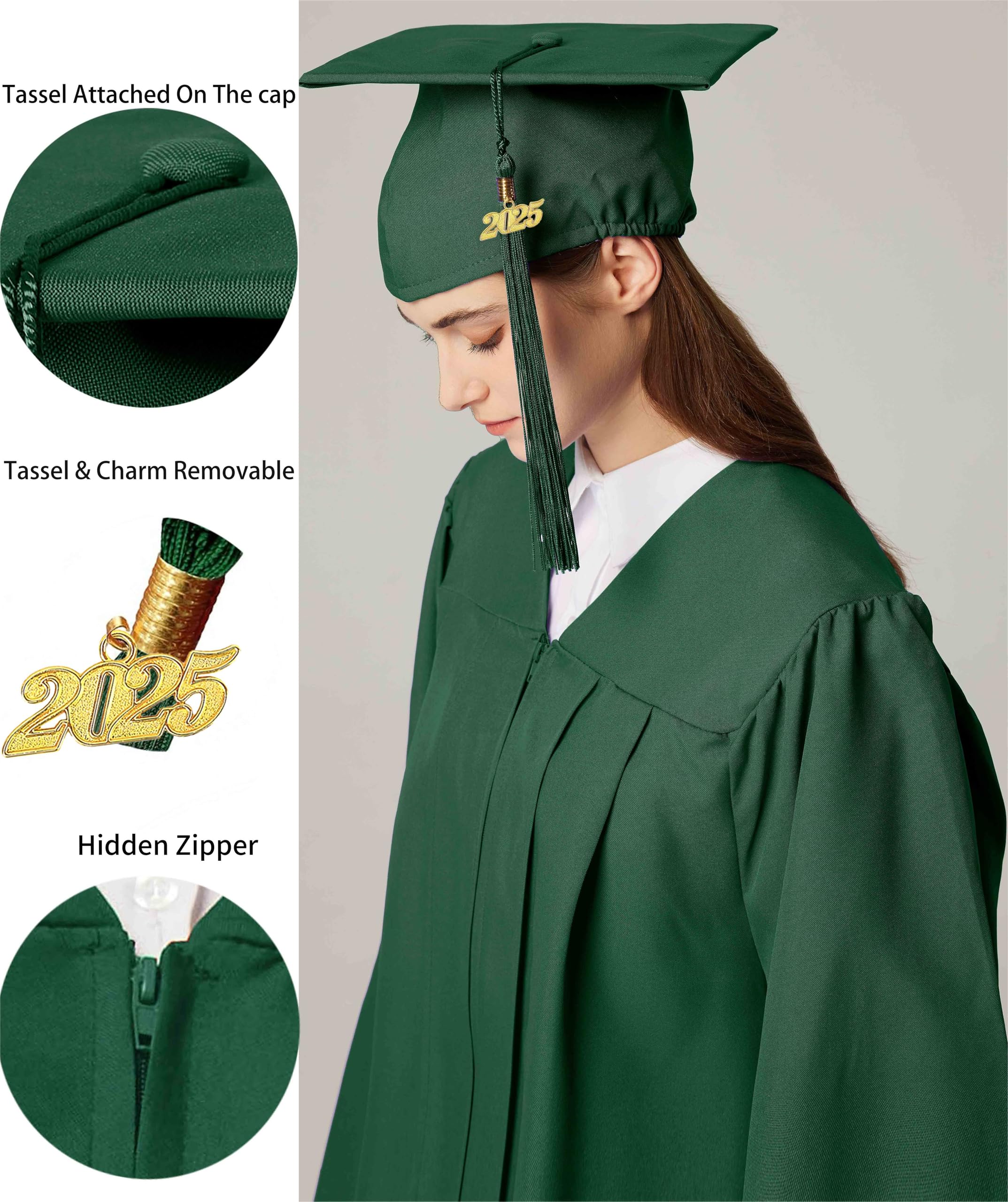 Snapklik.com : MyGradDay Unisex Matte Graduation Cap And Gown 2025 ...