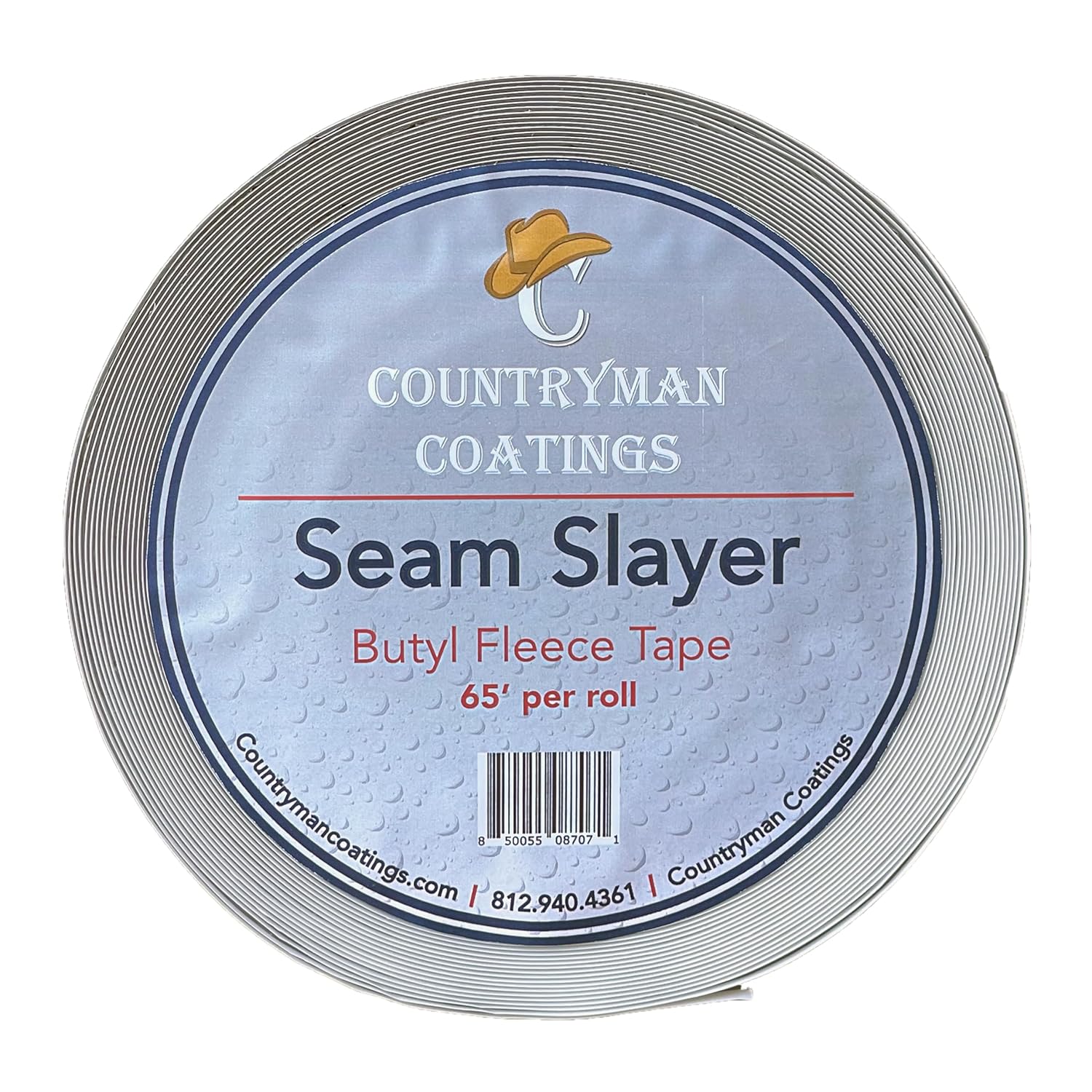 Amazon.com: Countryman Coatings Seam Slayer Butyl Fleece Tape 4" x 65" Sealant Leak Repair ...