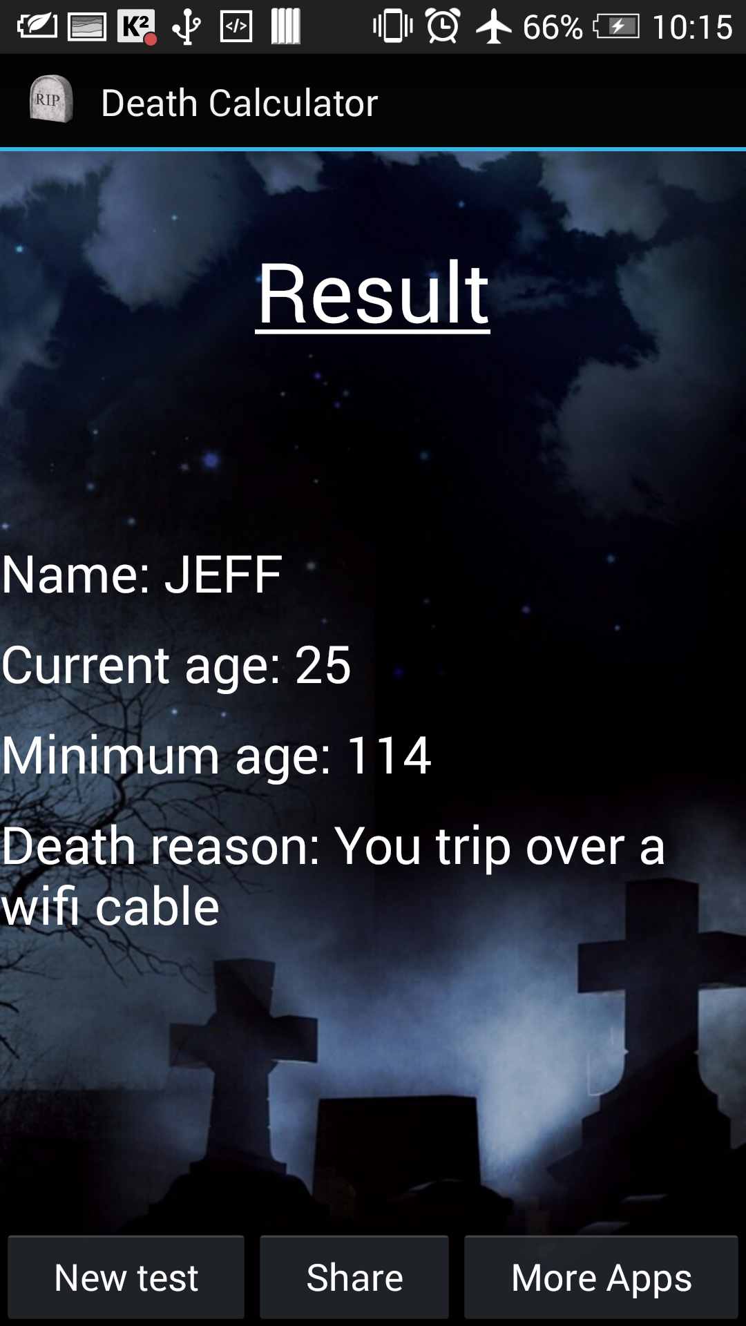 Death Calculator - App on Amazon Appstore