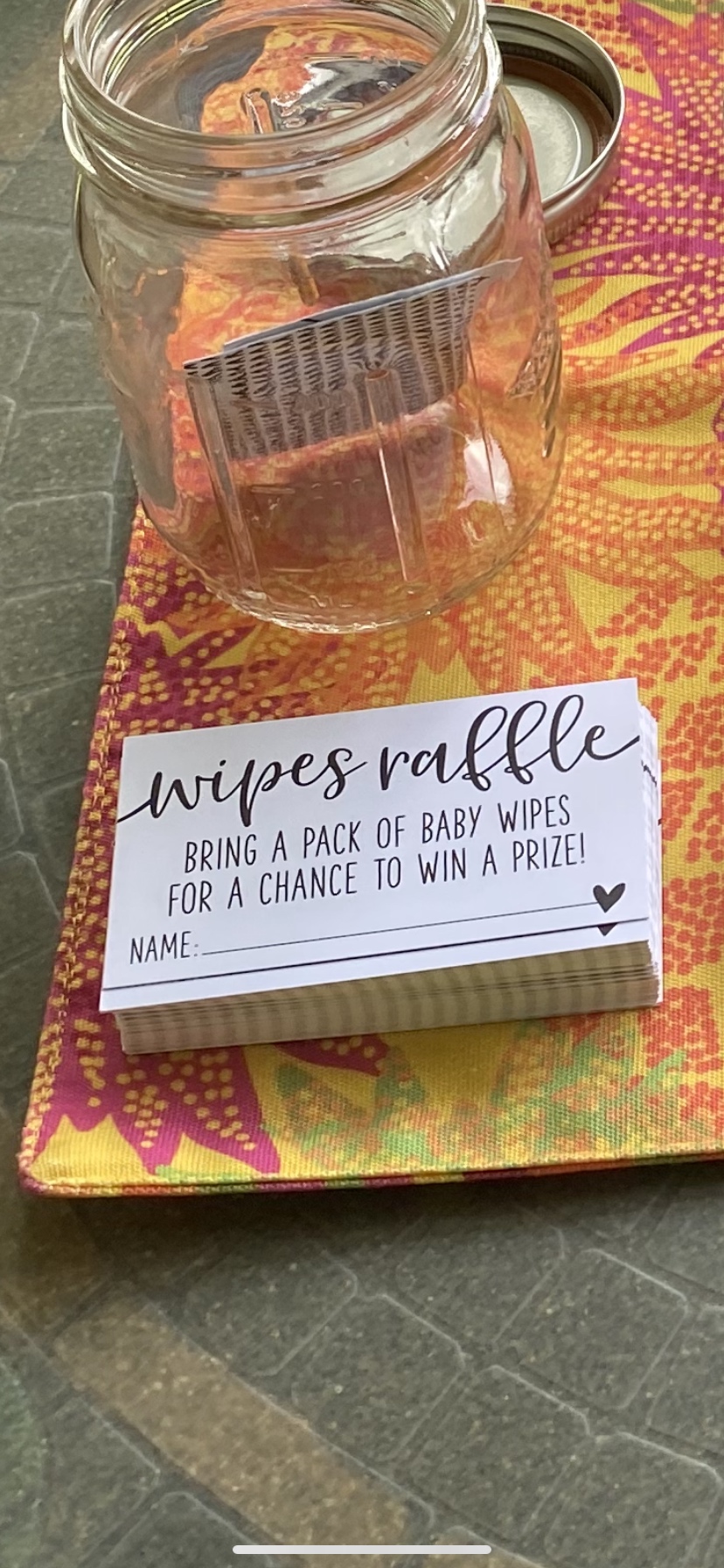 Amazon.com: m&h invites 50 Wipes Raffle Ticket Cards - Baby Shower Game ...