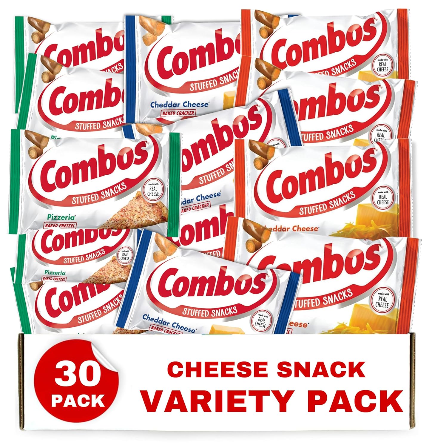 Combos Bulk Variety Pack Cheese Baked Snacks - 30 Individual Bags ...