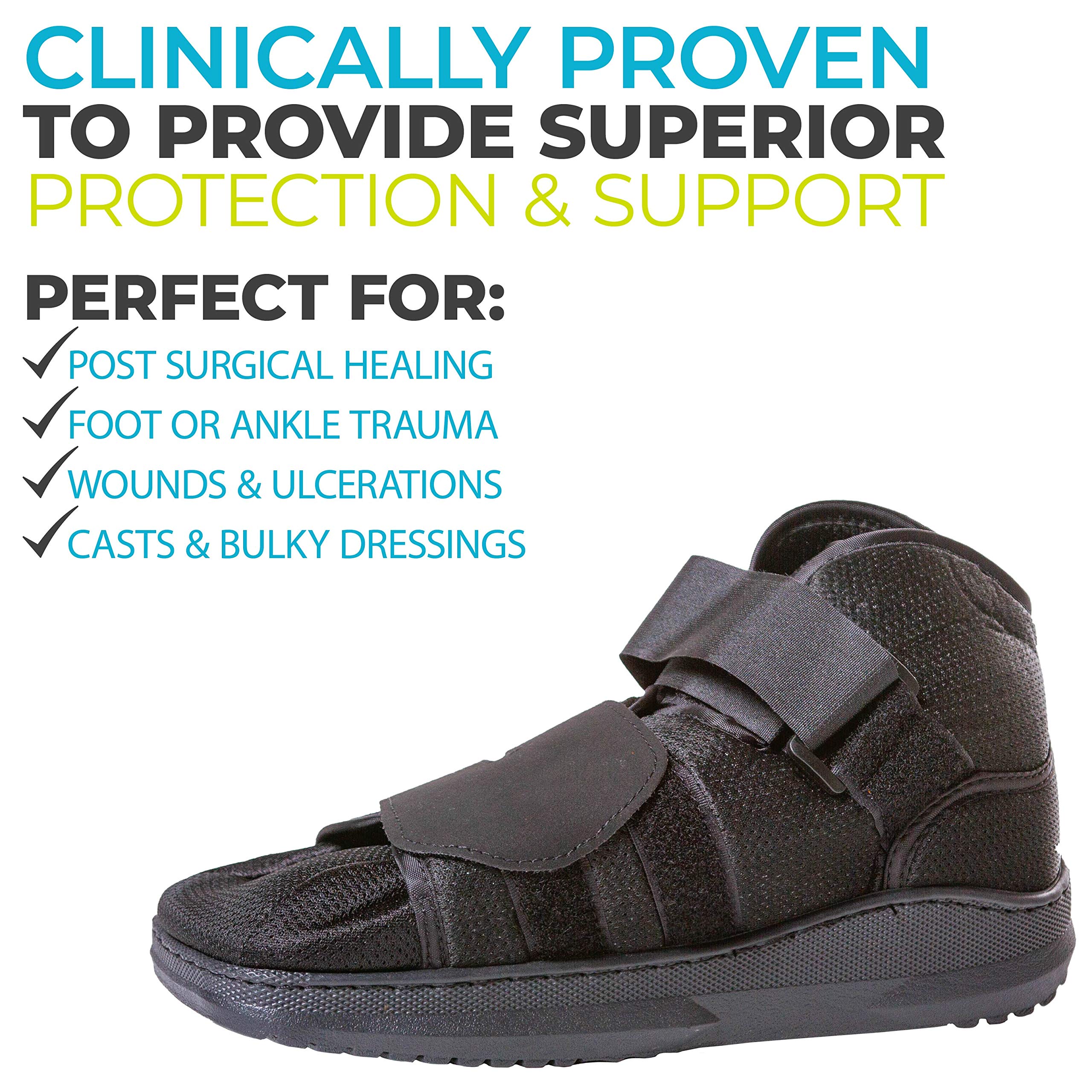 Buy BraceAbility Closed Toe Medical Walking Shoe - Lightweight Surgical ...