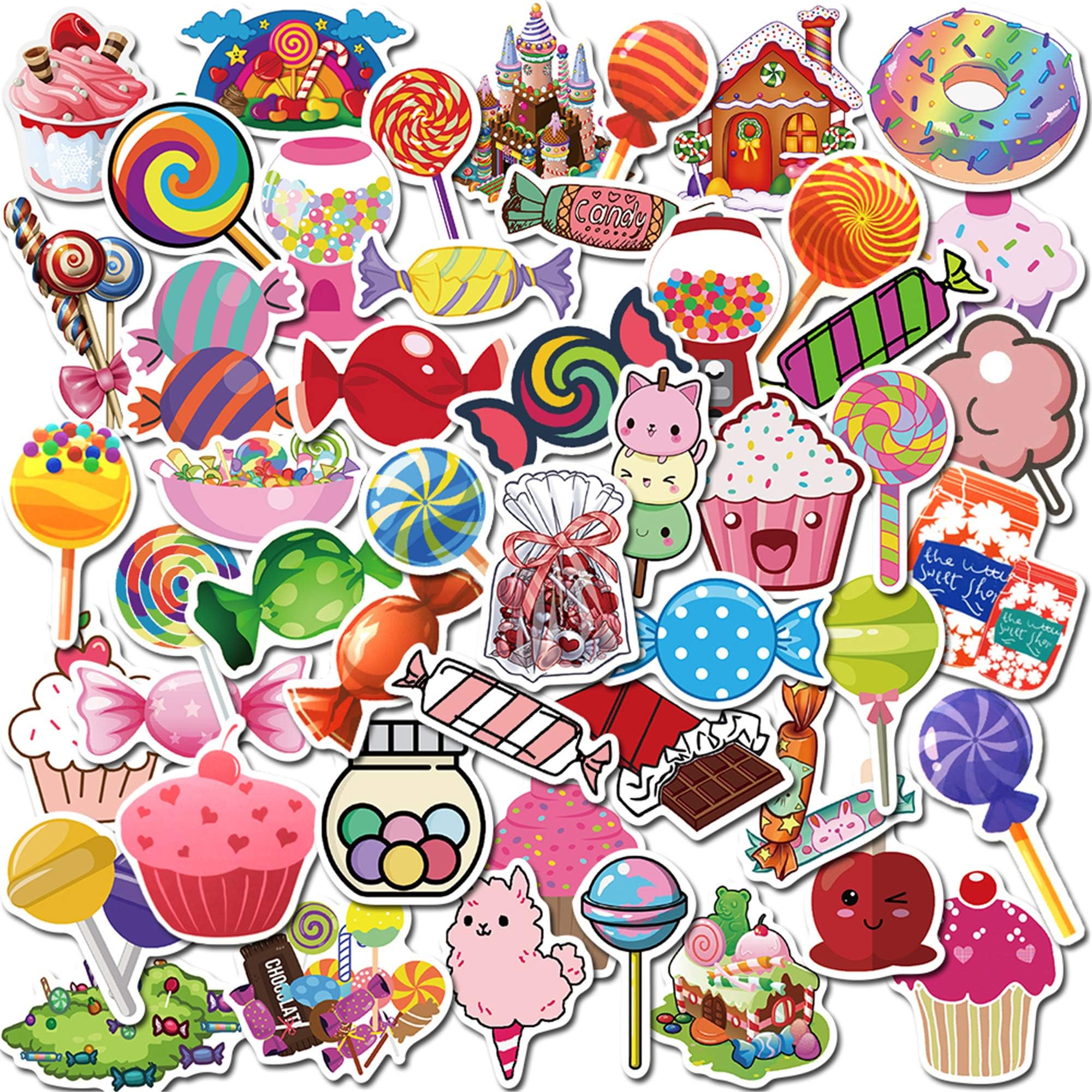 Amazon.com: Candy Stickers for Water Bottles, 50Pcs Cute Vsco Vinyl ...