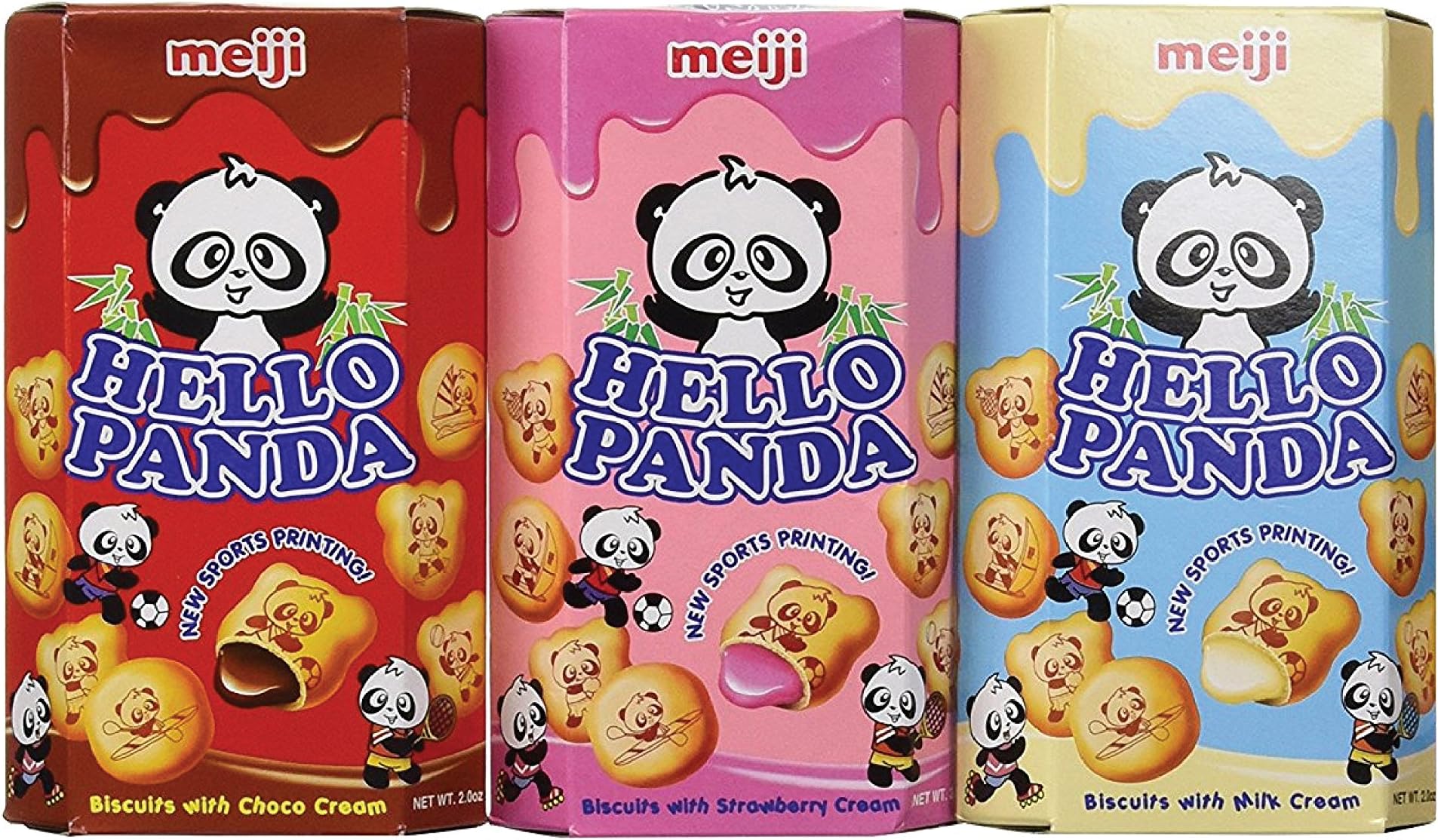 Amazon.com: Meiji Hello Panda Cookies, Chocolate Crème Filled - 2.1 oz ...