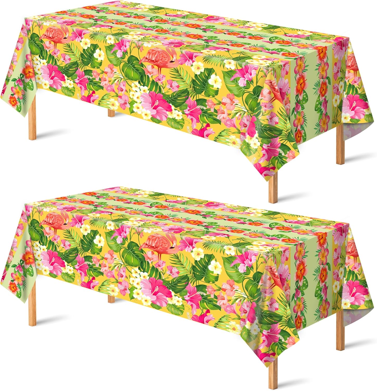 Amazon.com: OHOME 2 Pack Luau Party Decorations - Plastic Tablecloth ...