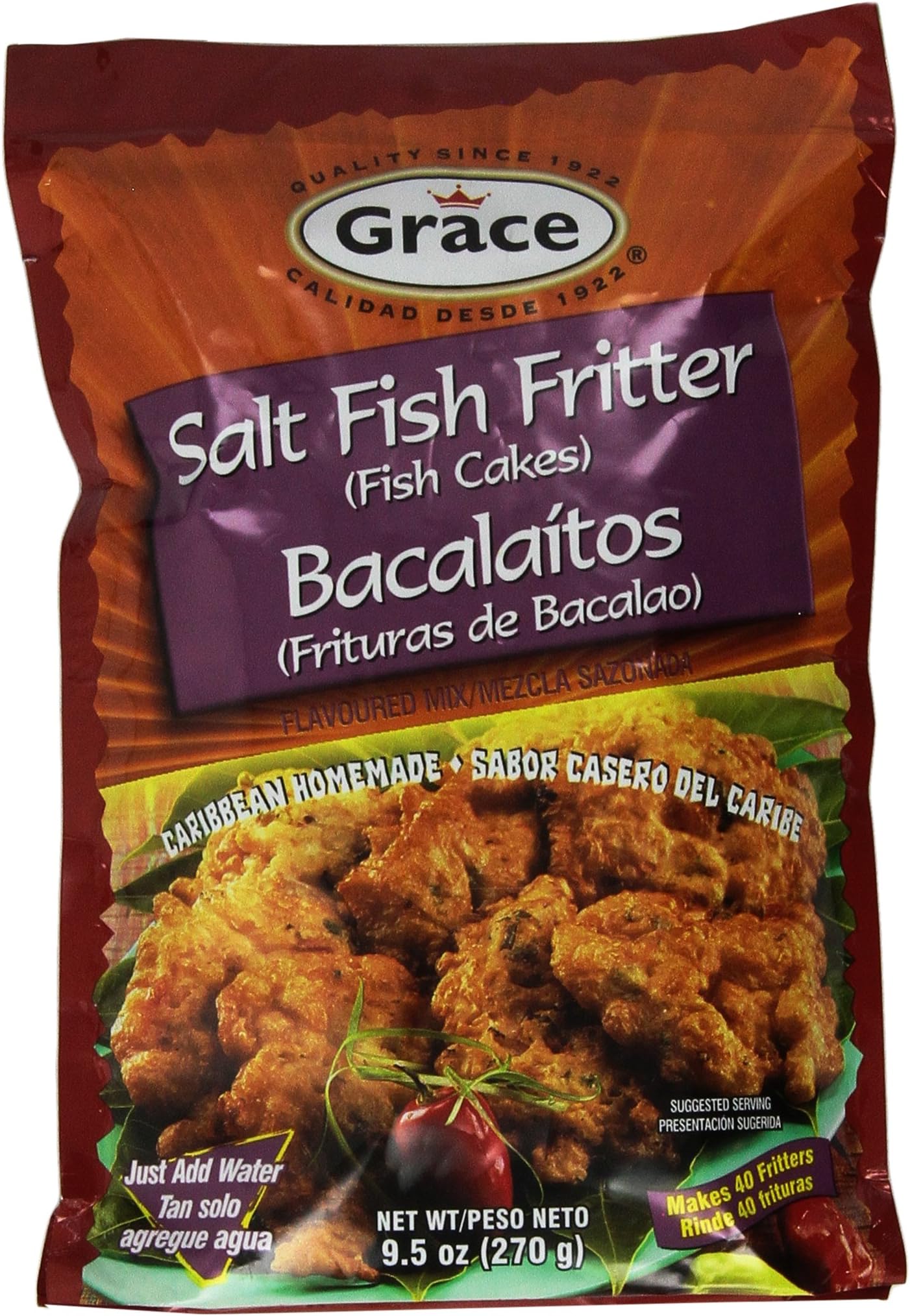 Amazon.com : Grace Salt Fish Fritter Mix (Pack of 2) : Grocery ...