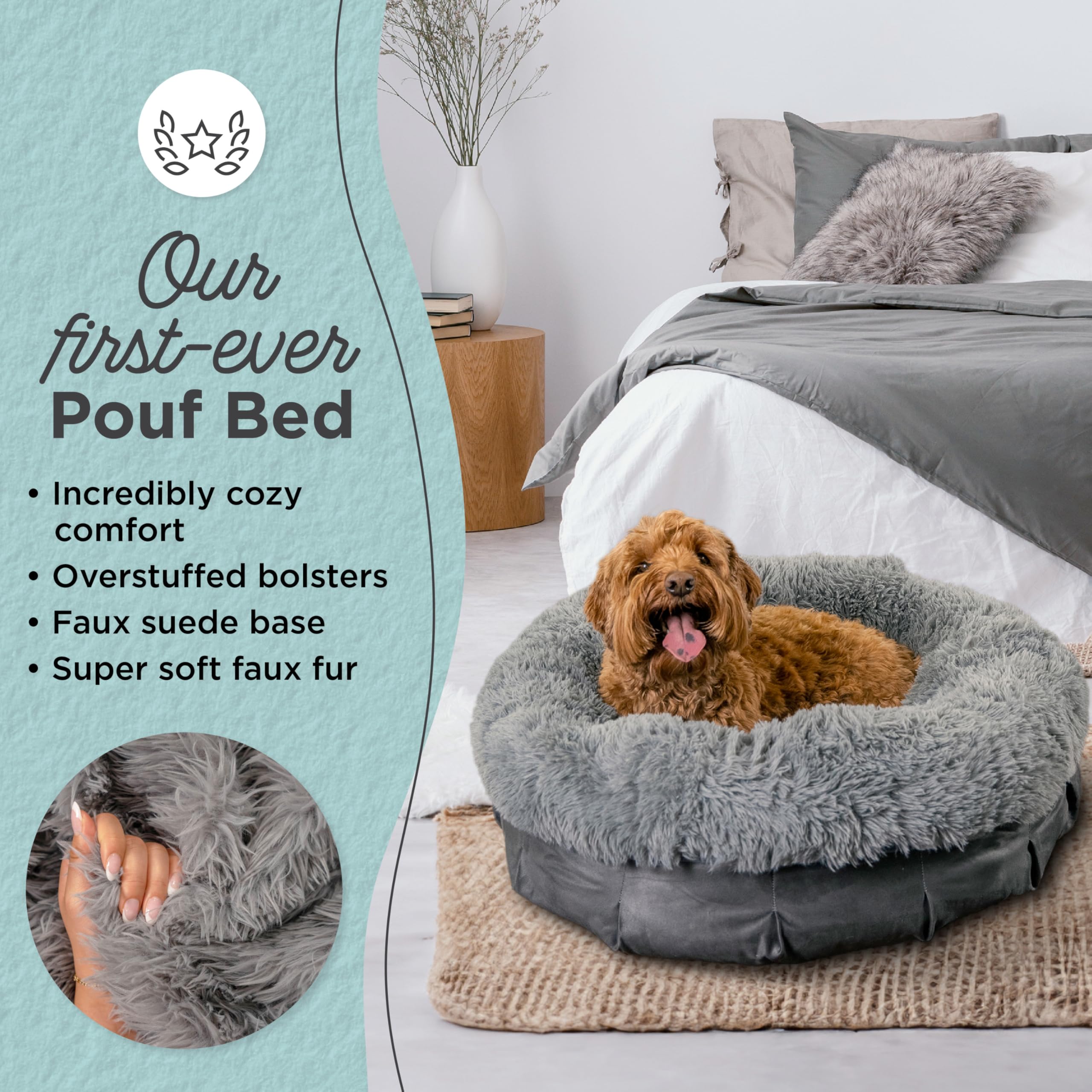 Snapklik.com : Best Friends By Sheri Ultra Calming Pouf Bed, Orthopedic ...