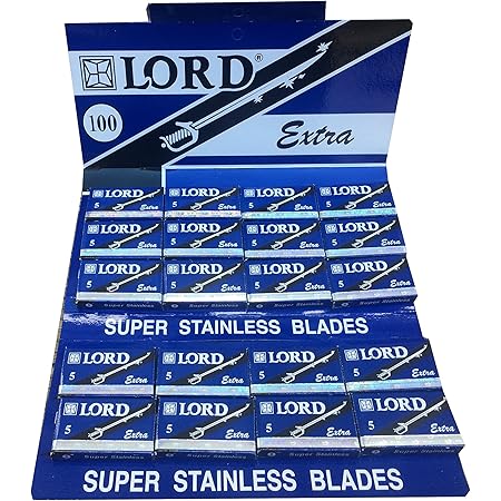 Amazon.com: Lord Extra Double Edge Safety Razor Blades, 100 blades ...