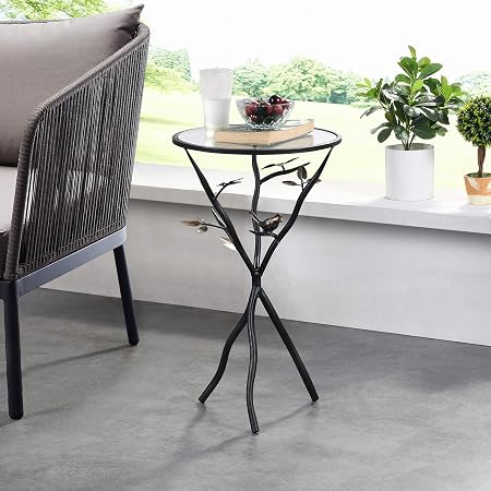 Amazon.com: Touch of Class Flight of The Butterfly Round Accent Table ...