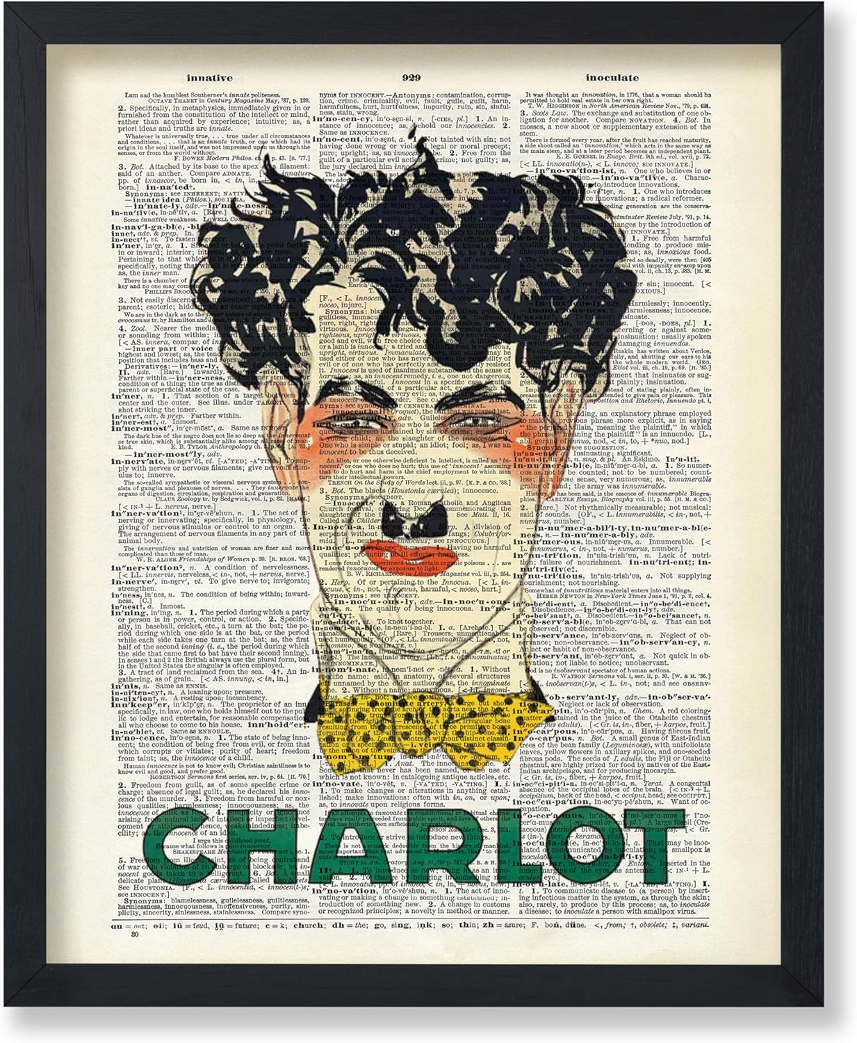 Amazon.com: Poster Master Vintage Dictionary Art Poster - Retro Chaplin ...