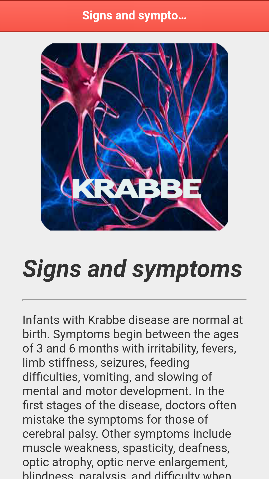 Krabbe Disease Diagnosis Newborn Screening Krabbe Disease (KD)