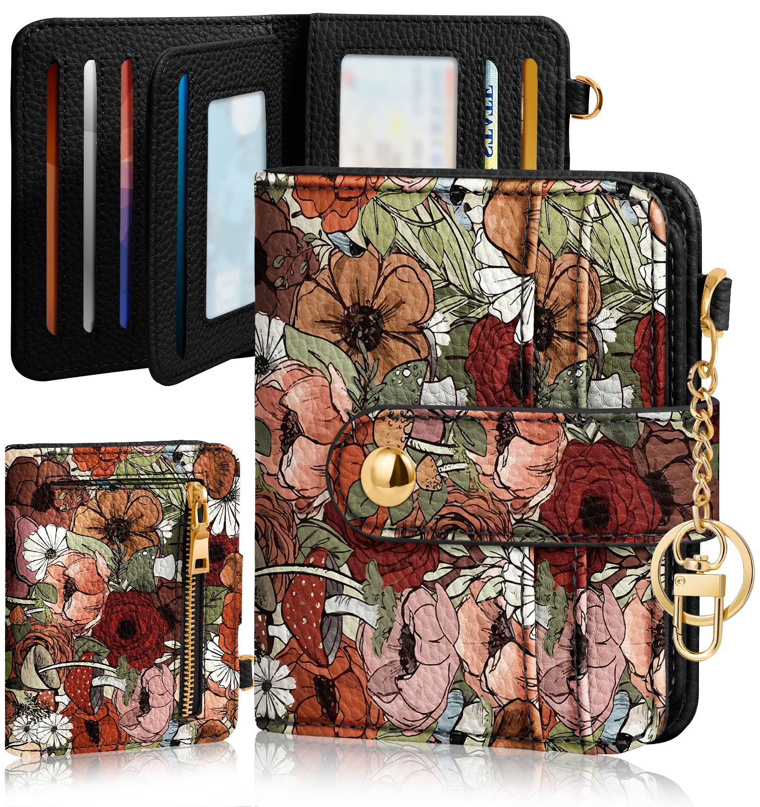 Amazon.com: Bistup Wallet for Women Cute Small Card Wallet Genuine ...