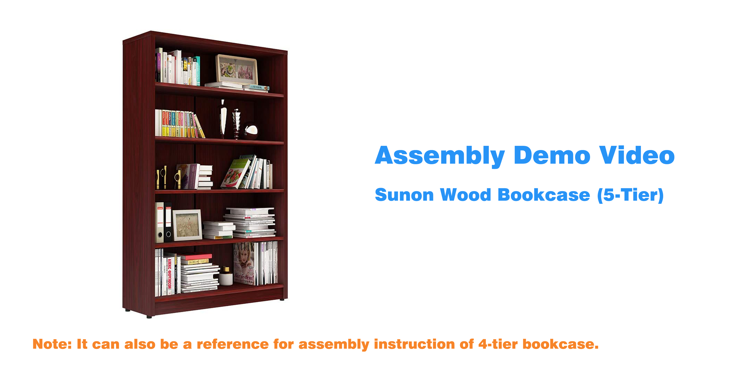 Watch Bookcase installation vedio-step by step on Amazon Live