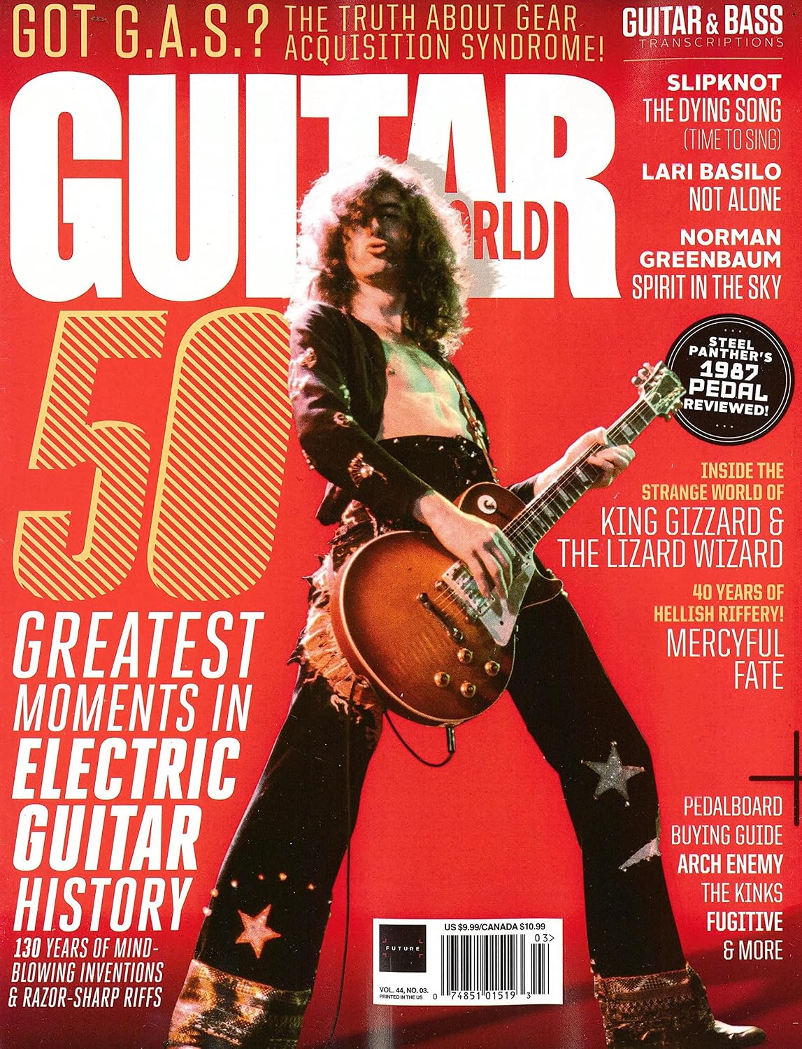 GUITAR WORLD MAG. - MARCH 2023 - 50 GREATEST MOMENTS IN ELECTRIC GUITAR ...