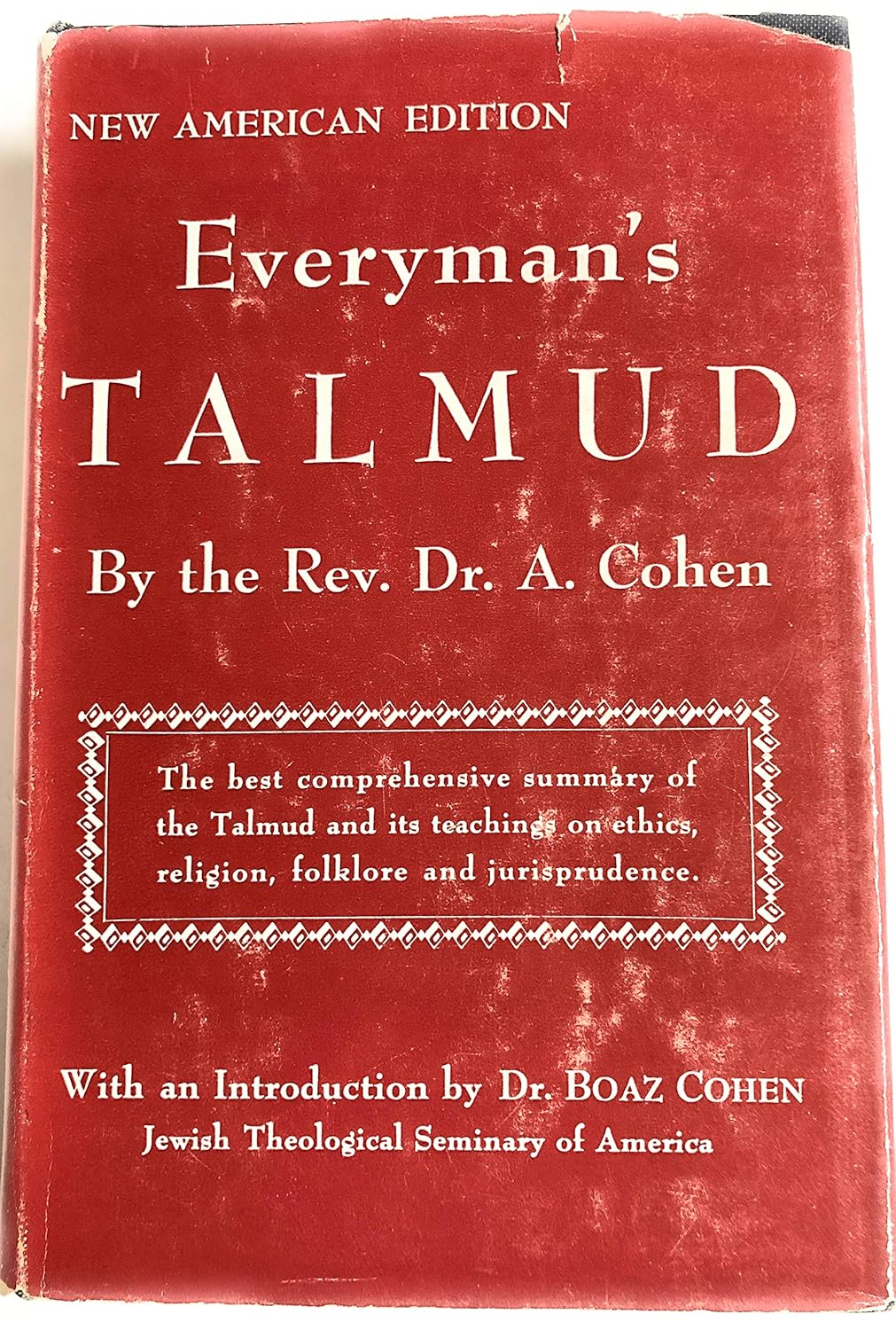Everyman's Talmud with an Introduction By Dr. Boaz Cohen: Amazon.co.uk ...