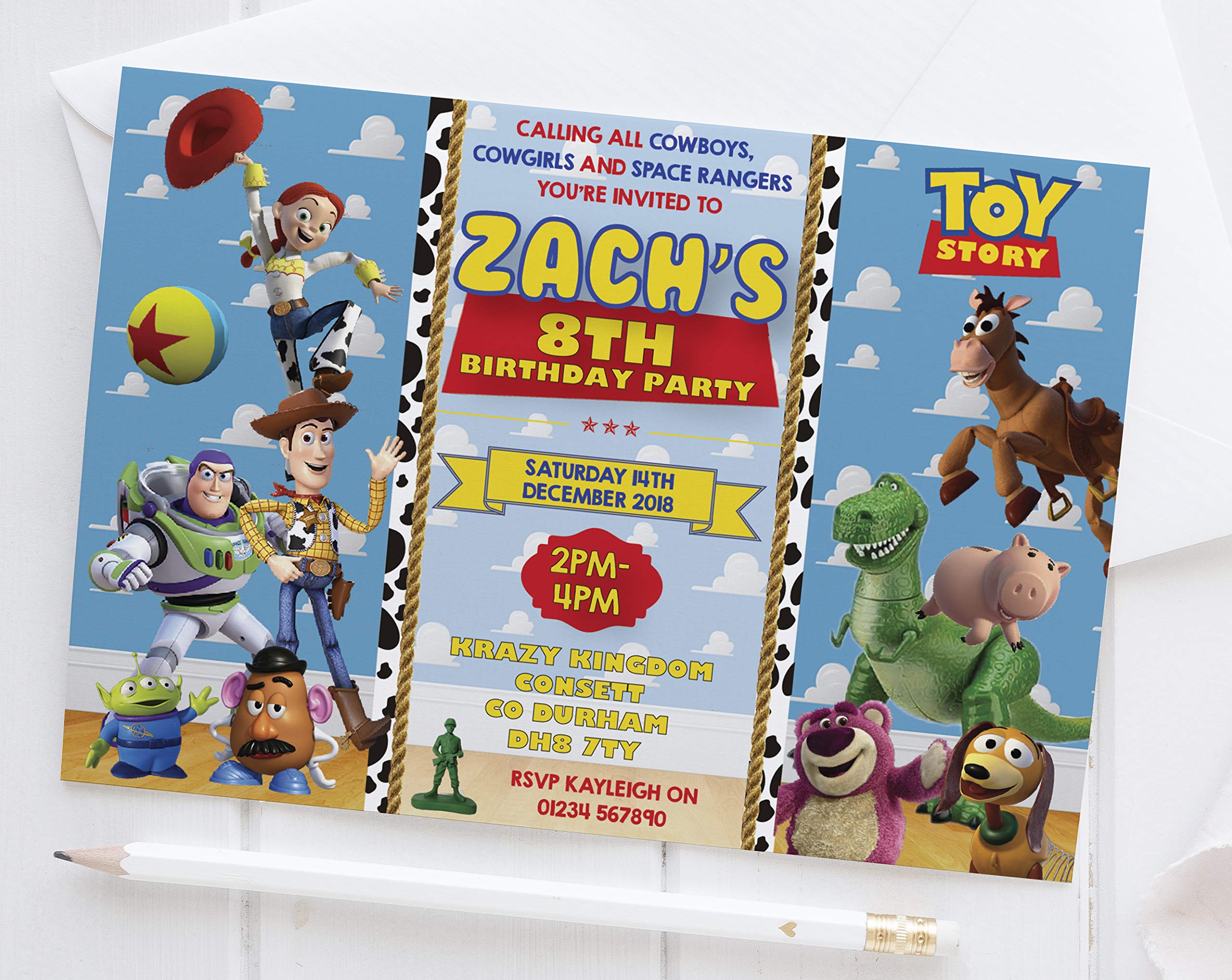Toy Story Invitations Custom Books