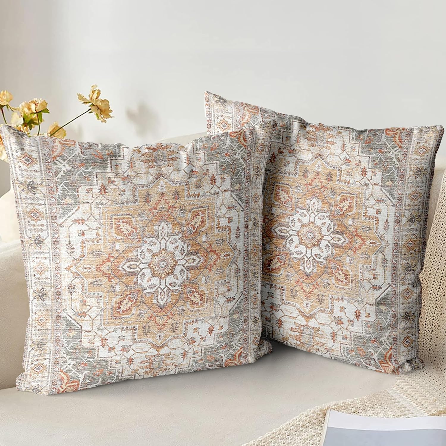 XPHZZL Pack of 2 Short Plush Soft Decorative Cushion Covers 45 x 45 cm ...