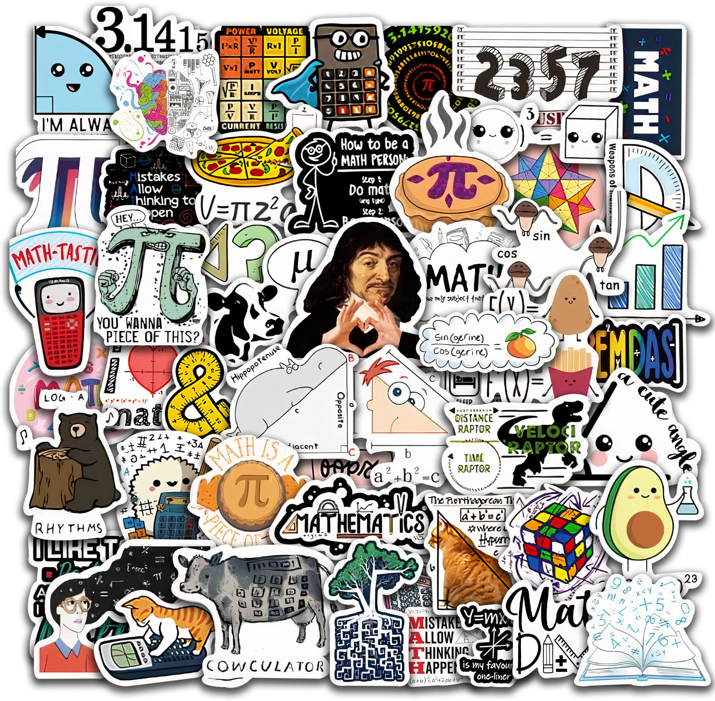 Amazon.com: 100 Pcs Small Math stickers For Student - Funny Math Gift ...