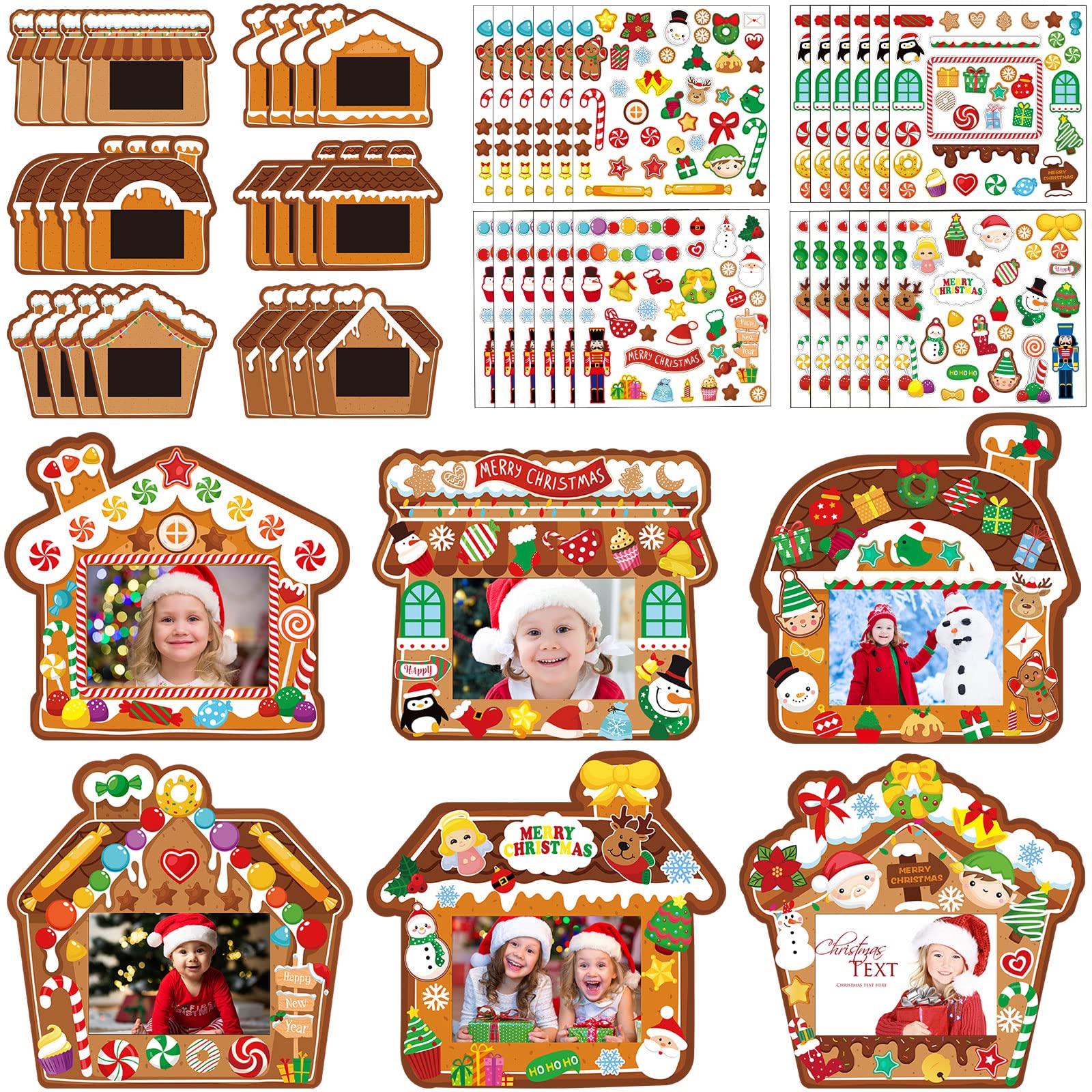 Amazon.com: Funrous Christmas Picture Frame Box Ornaments Hanging ...