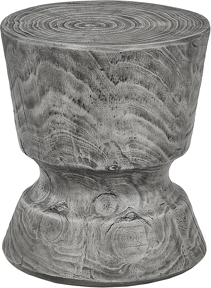 Amazon.com: Ball & Cast Faux Wood Stump End Table MgO Concrete Side ...