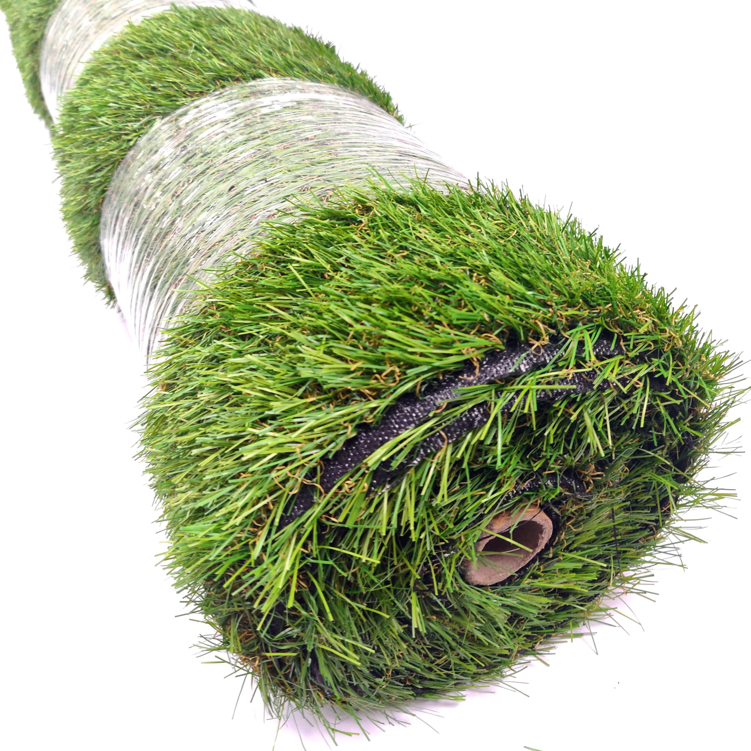 WALPLUS 4m x 1m - 15mm Pile Height Artificial Grass Astro Garden ...