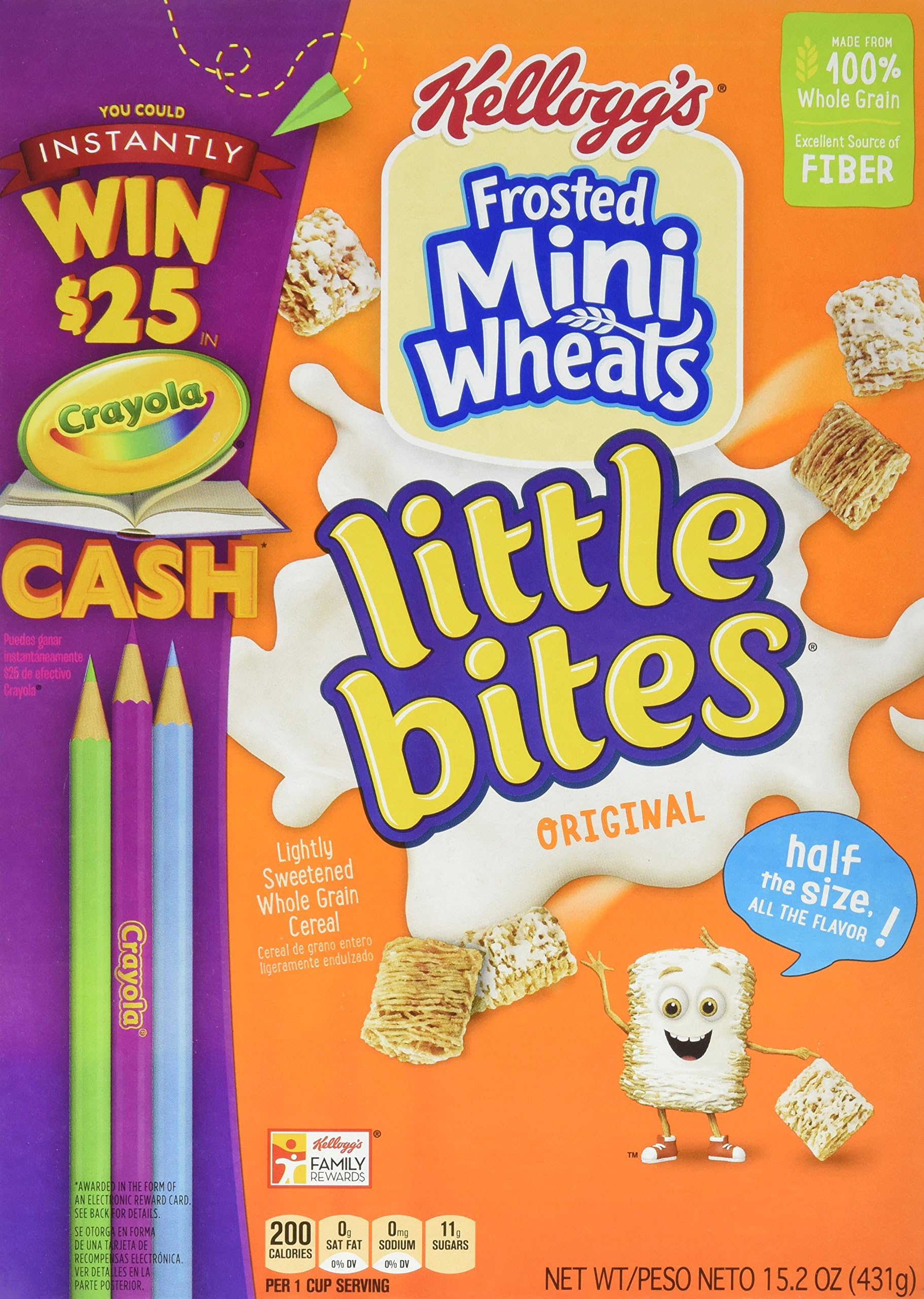 Amazon.com: Kellogg's Frosted Mini-Wheats Little Bites Original Cereal ...