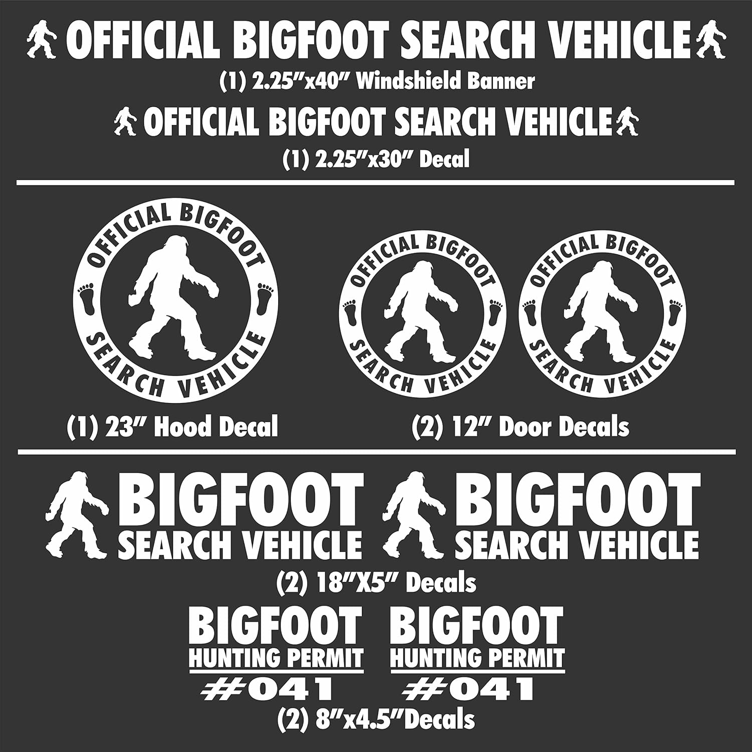 Amazon.com - Sticker Connection | Official Bigfoot Search Vehicle Vinyl ...