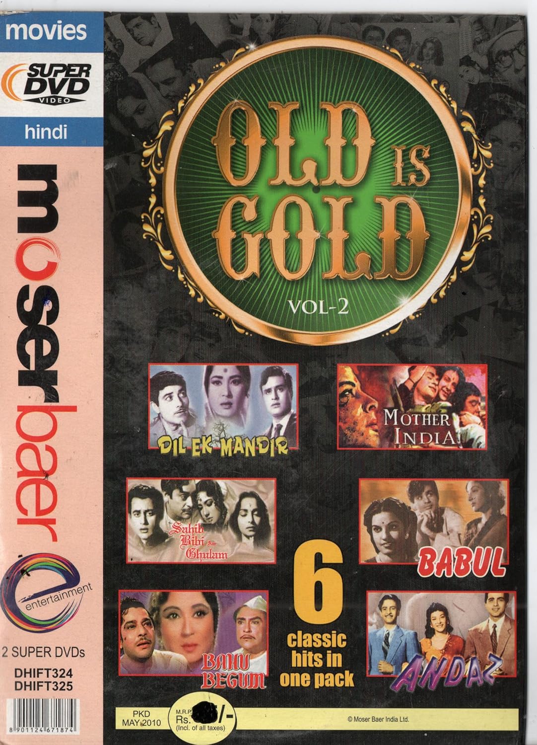 Old Is Gold Vol.2, 6 Movie 2 DVD - Dil Ek Mandir / Sahib Bibi Aur ...
