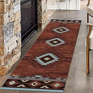 Amazon.com: PDENZG Southwestern Tribal Runner Rug，2x7ft,Aztec Native ...