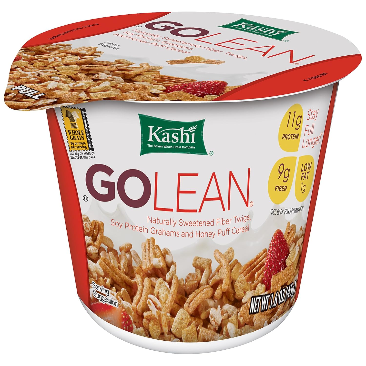 Amazon.com: Kashi GoLean Cereal Cup, 1.6-Ounce (Pack of 12): Breakfast ...