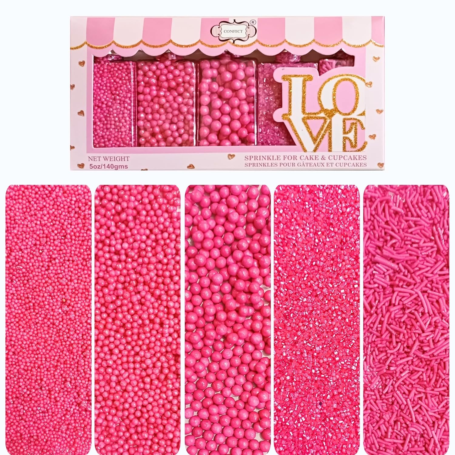 Amazon.com: Confect Barbie Playtime Sprinkles Mix – Hot Pink Pearl ...