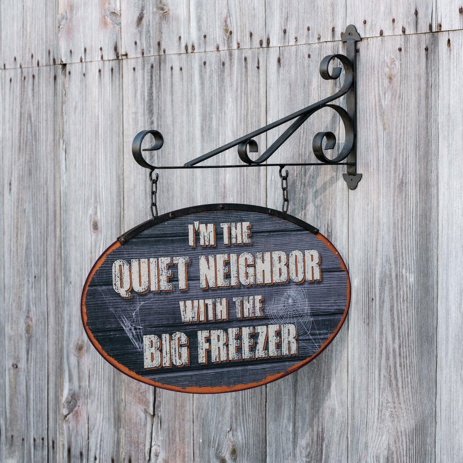 Amazon.com: Ragon House Quiet Neighbor Metal Hanging Bracket Sign ...