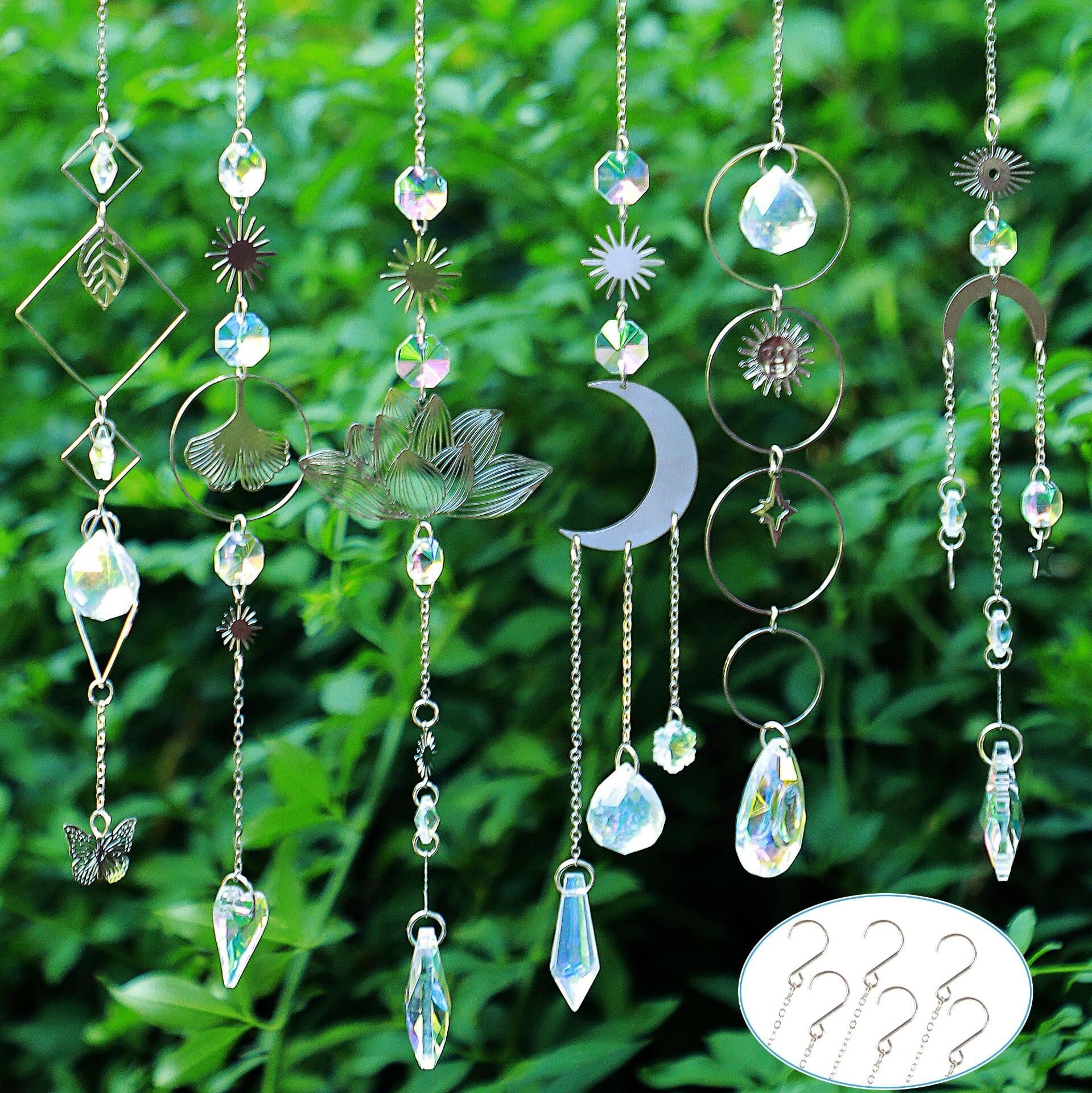 Amazon.com: WSICSE 8 Pieces Crystal Suncatcher Kits Sun Catchers DIY ...
