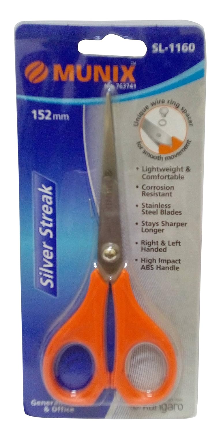 Munix SL-1160 Silver Streak Scissors : Amazon.in: Office Products