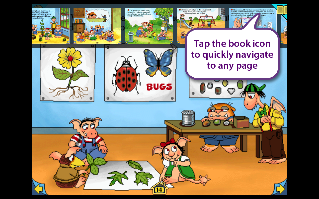Little Monster At School - interactive storybook in English and Spanish ...