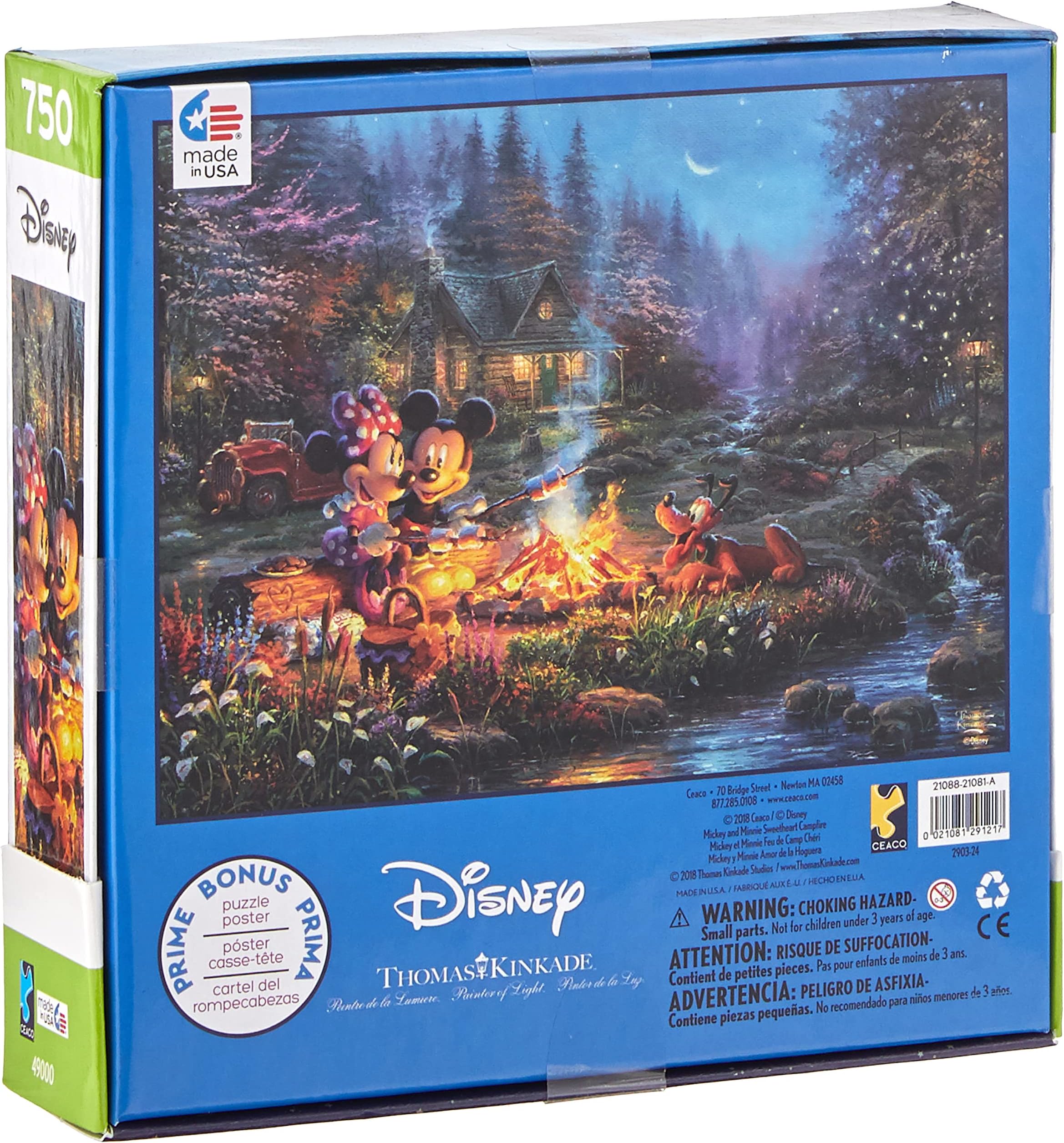 Ceaco - Thomas Kinkade - Disney - Mickey & Minnie in Italy - 1000 Piece ...