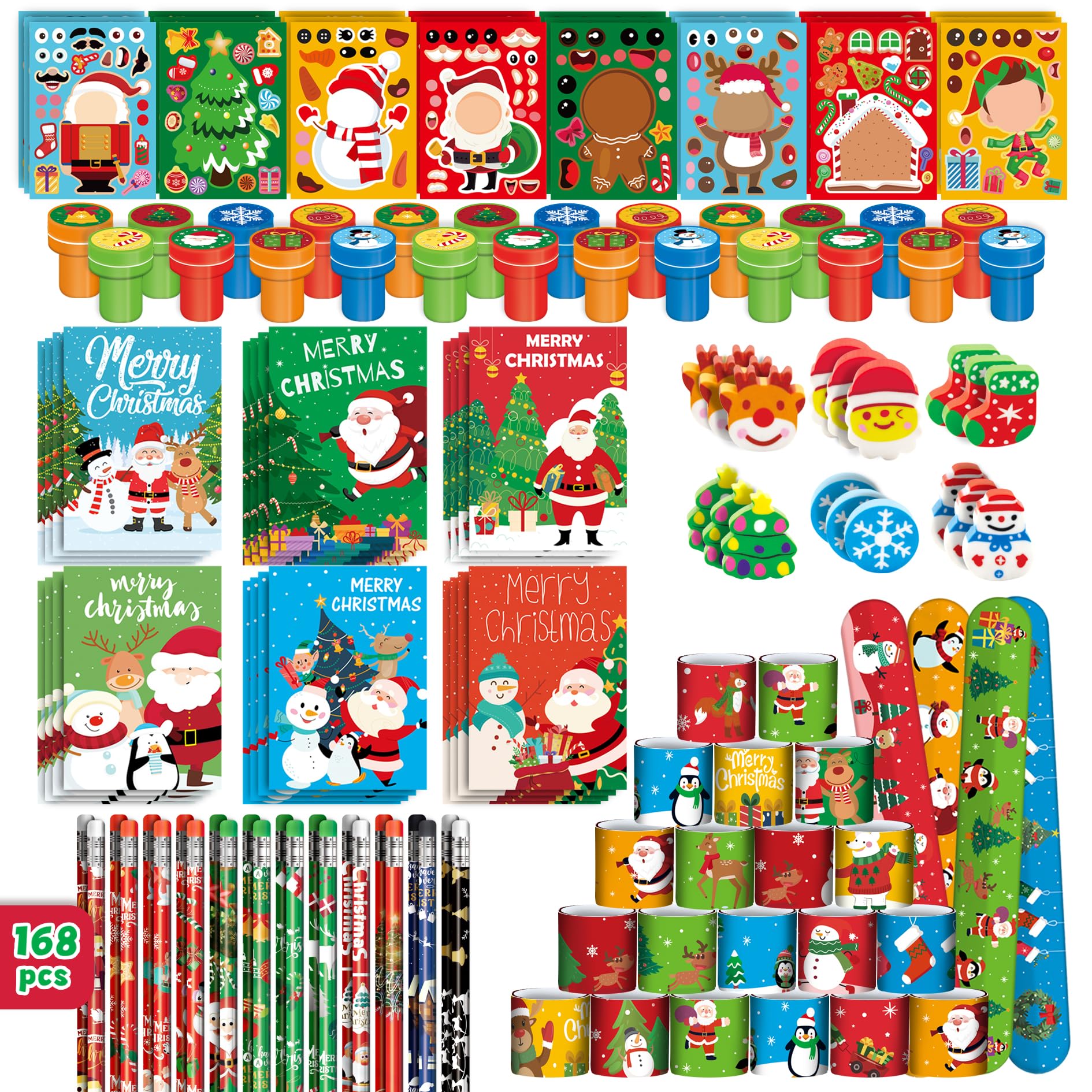 Amazon.com: Berbika Christmas Party Favors for Kids, 24-Pack School ...