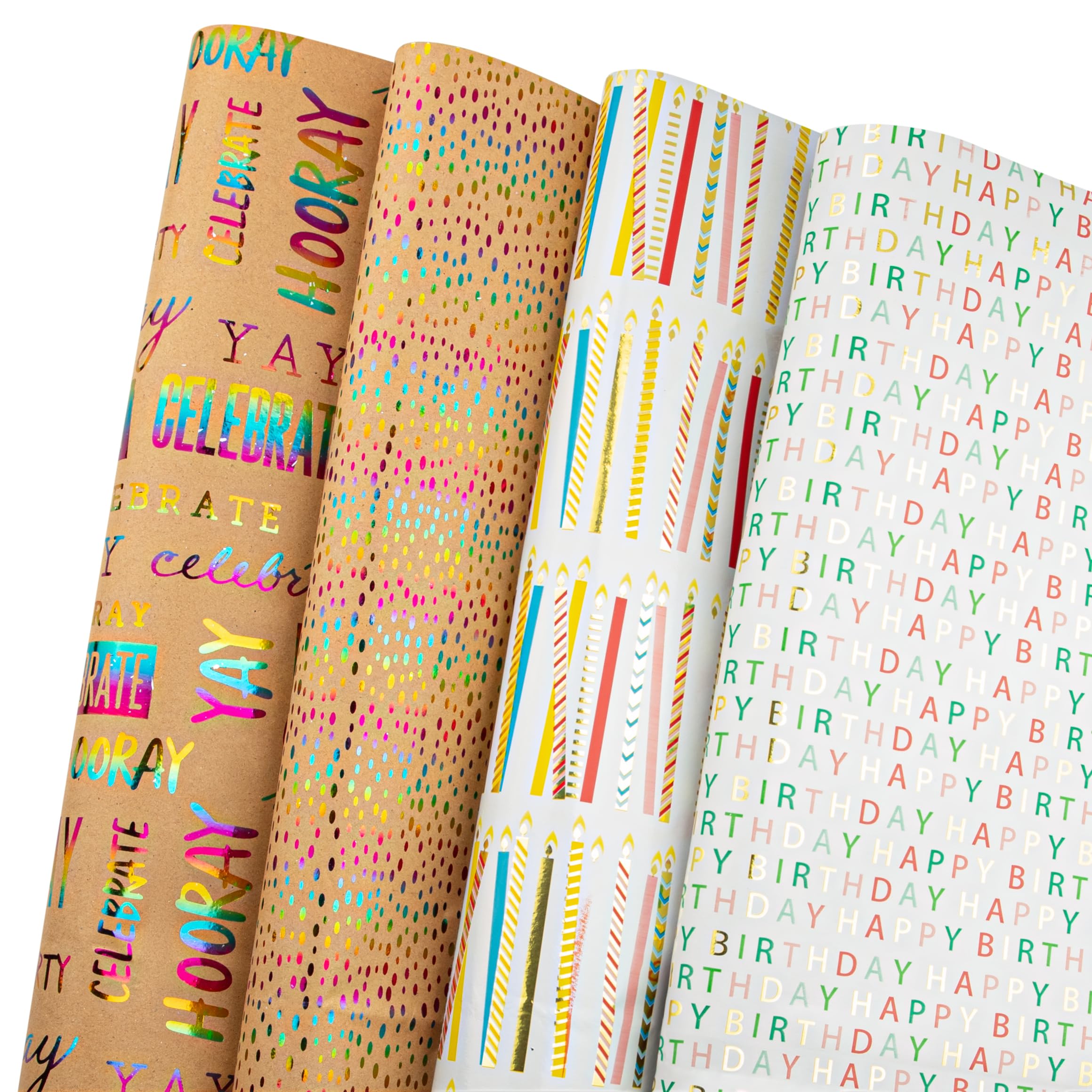 Amazon.com: Plum Designs Gift Wrapping Paper Sheets- Happy Birthday ...