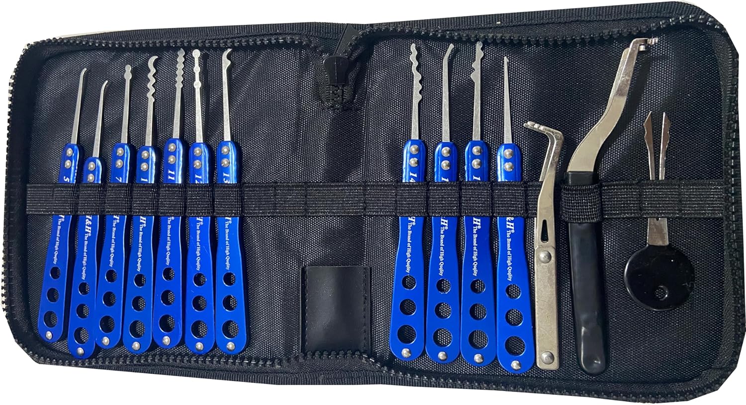 14-Piece HH Lock Pick Set, Door Locksmith Tools, Quick Opener Picker ...