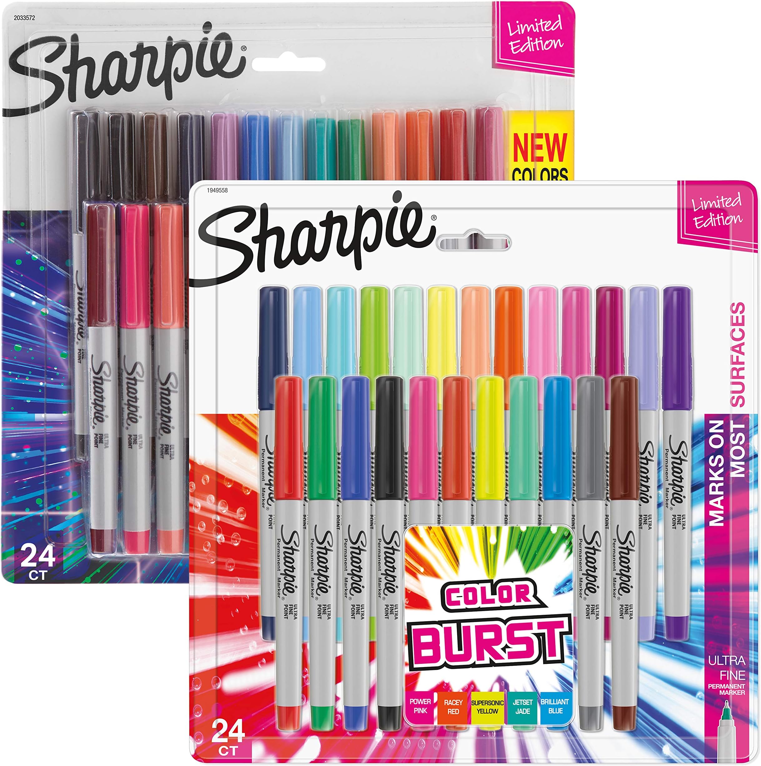 Amazon.com: SHARPIE Permanent Markers, Ultra Fine Point, Cosmic Color ...