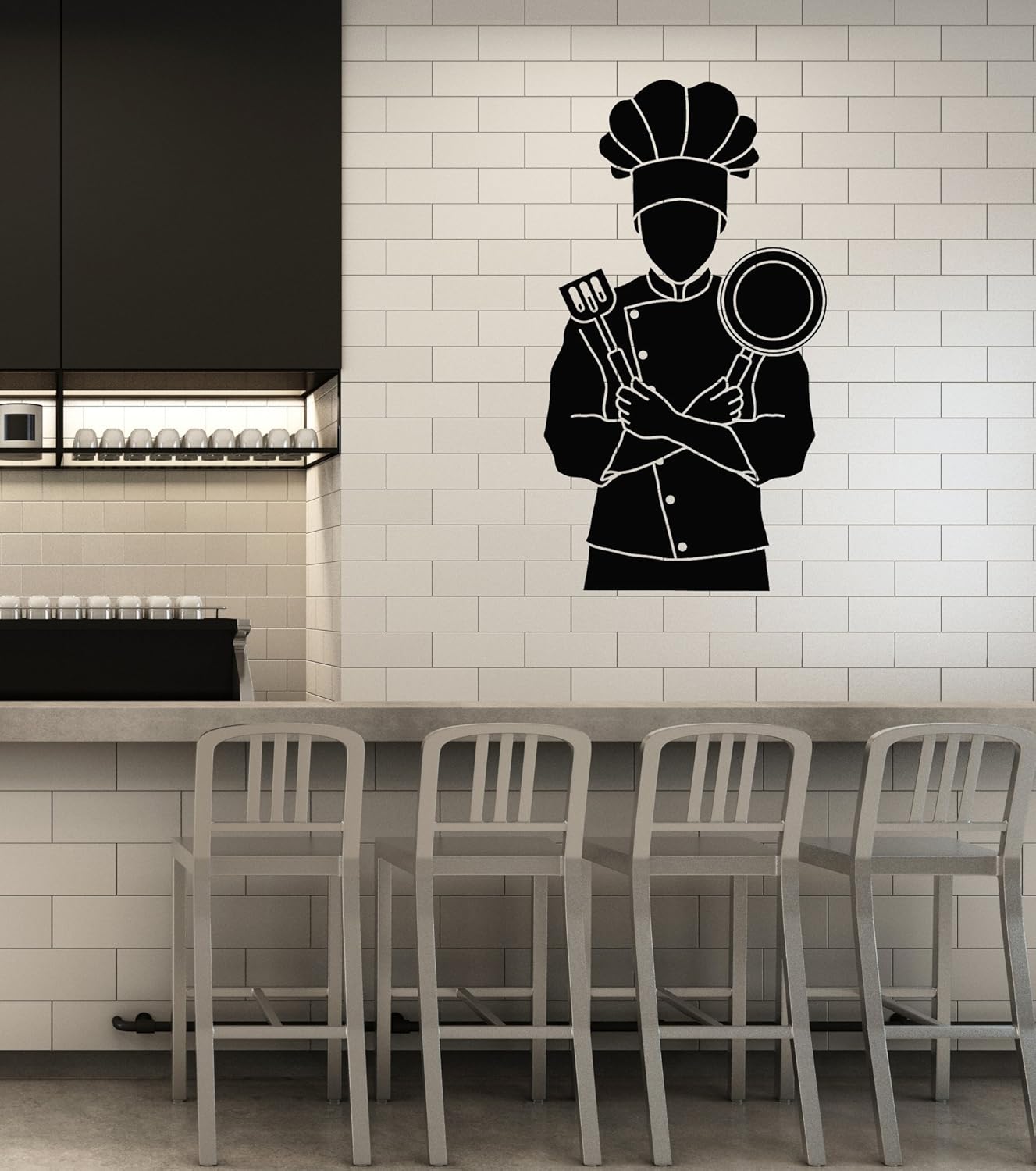 Amazon.com: Vinyl Wall Decal Chef Cook Restaurant Kitchen Cooking ...