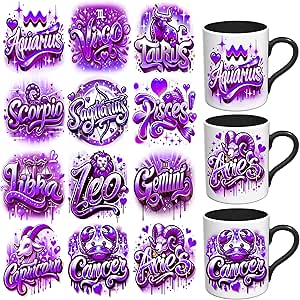 UV DTF Cup Wraps - 12 pcs Cup Transfer Paper - Removable - DIY UV DTF ...