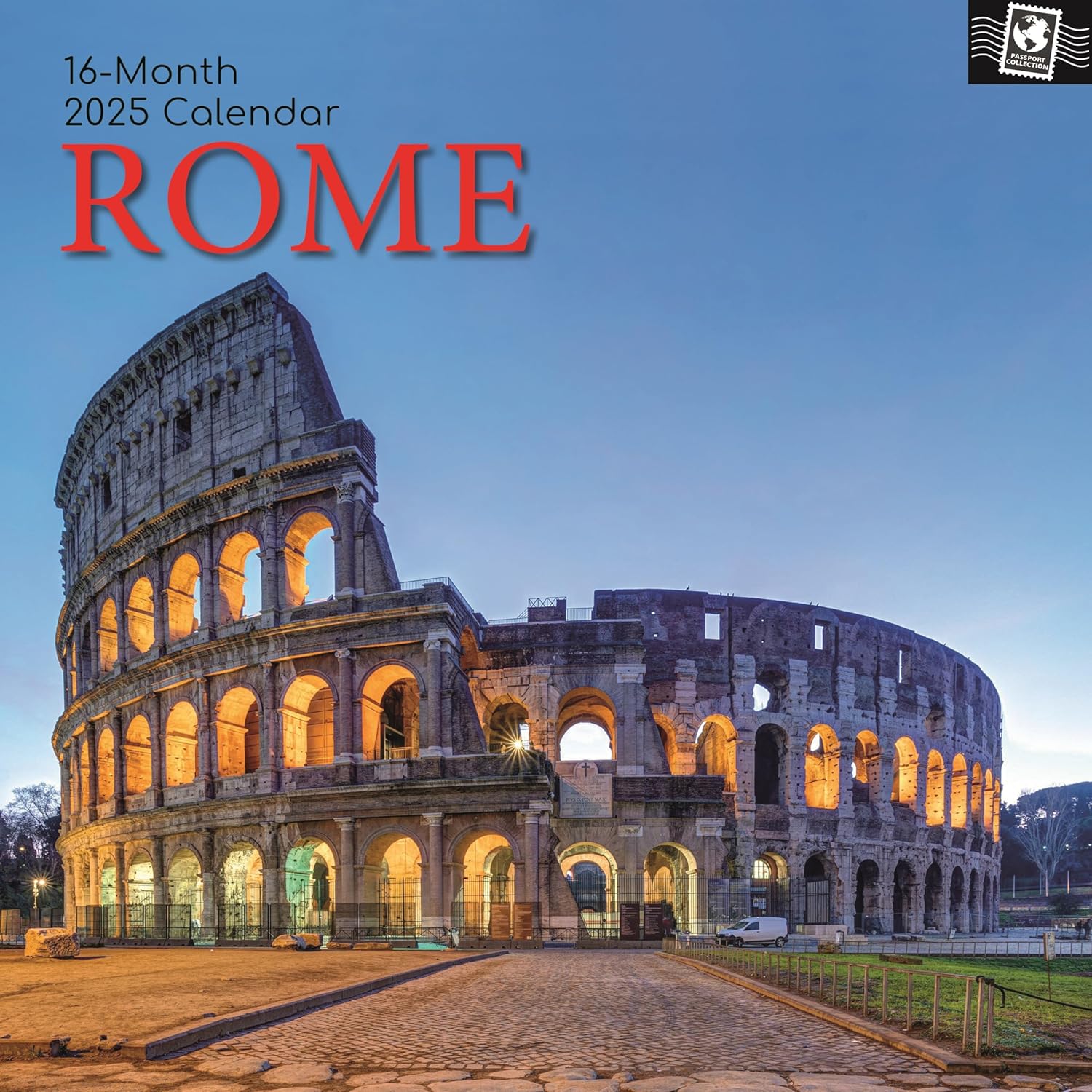 Amazon.com: 2025 Square Wall Calendar, Rome, 16-Month Passport ...
