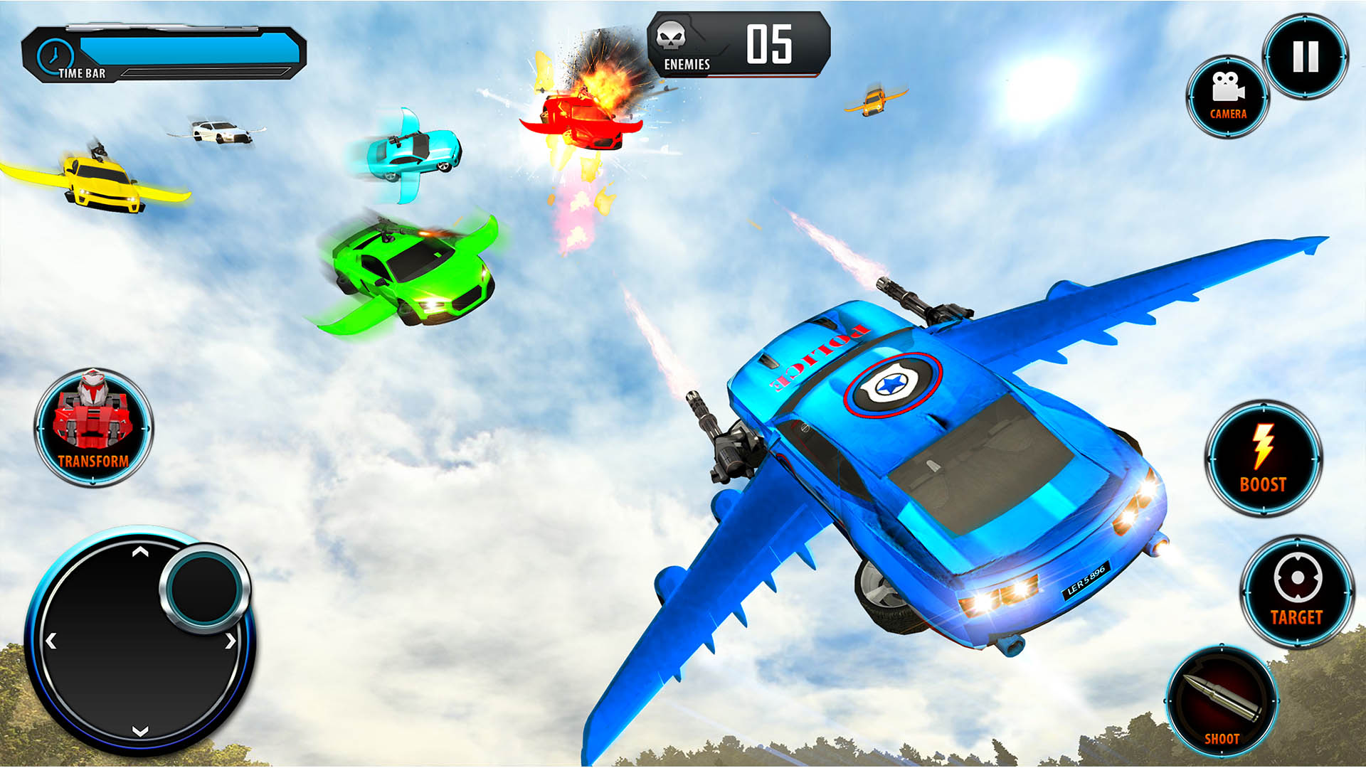 US Police Transform Robot Car Cop Flying Car Wars - App on Amazon Appstore