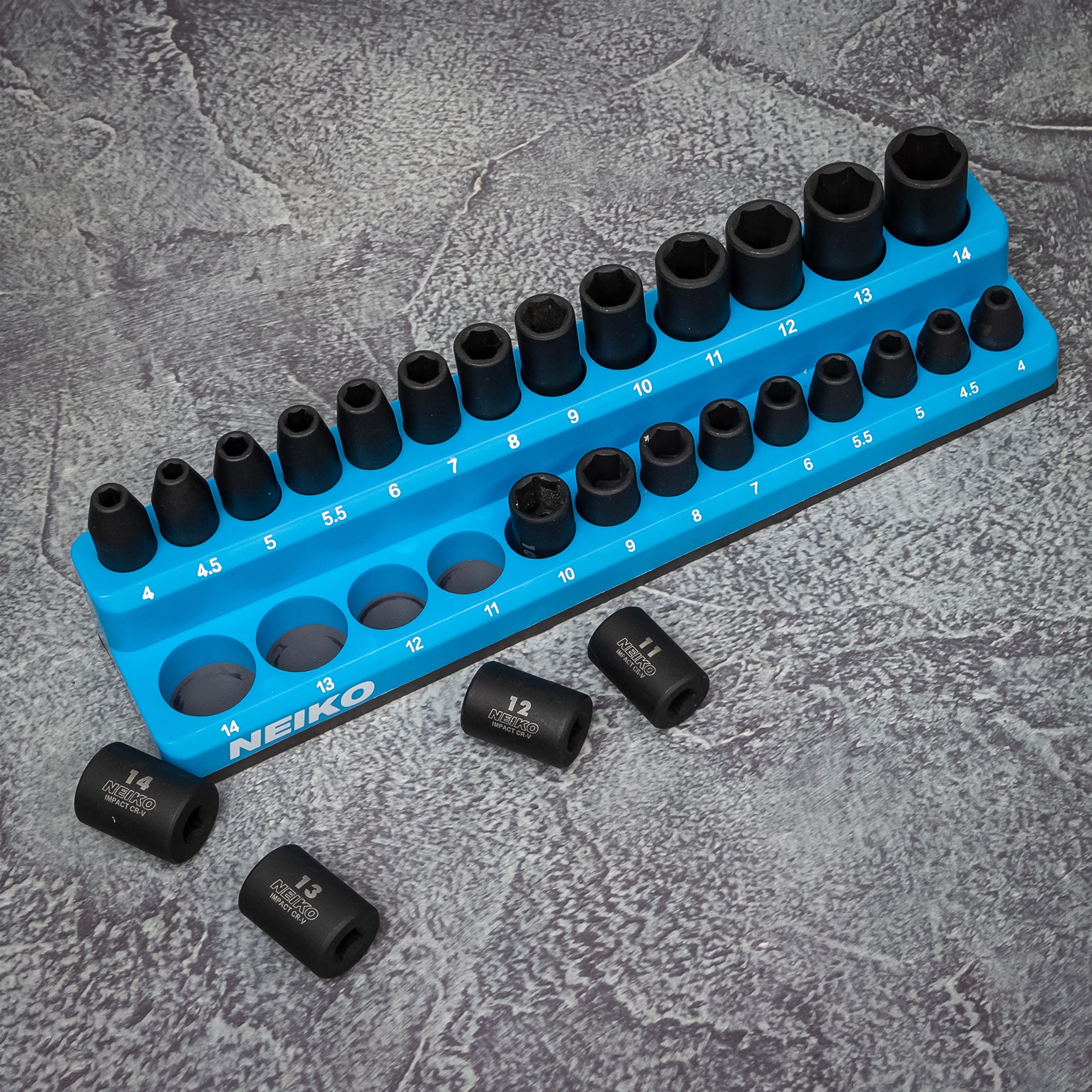 Snapklik.com : 03973A Magnetic Socket Holder, 1/4” Drive, 4mm-14mm ...