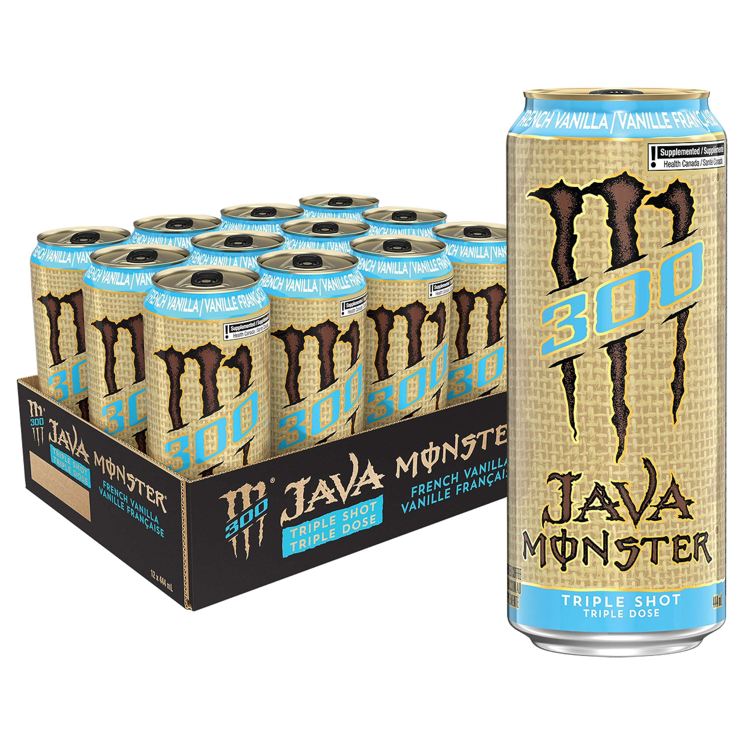 Monster Energy Java, 300 French Vanilla, 444mL Cans, Pack of 12 ...