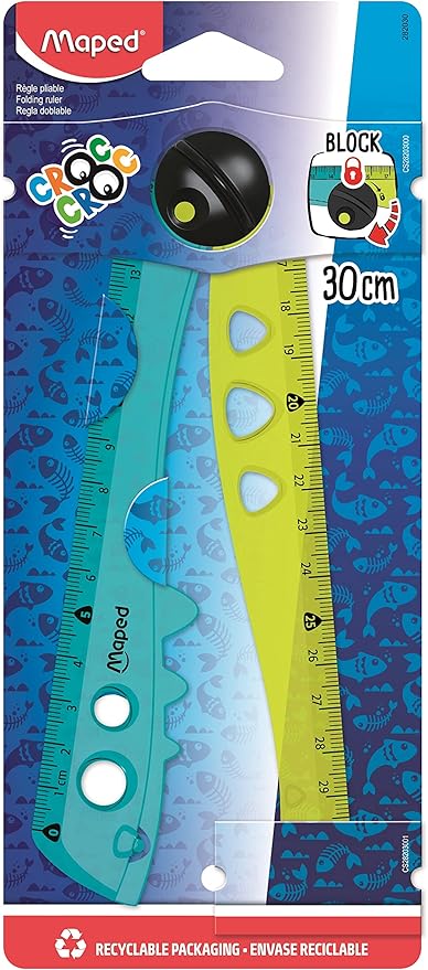 Maped - Folding Croc Croc Ruler - Can be Used Open or Closed - Lock to ...