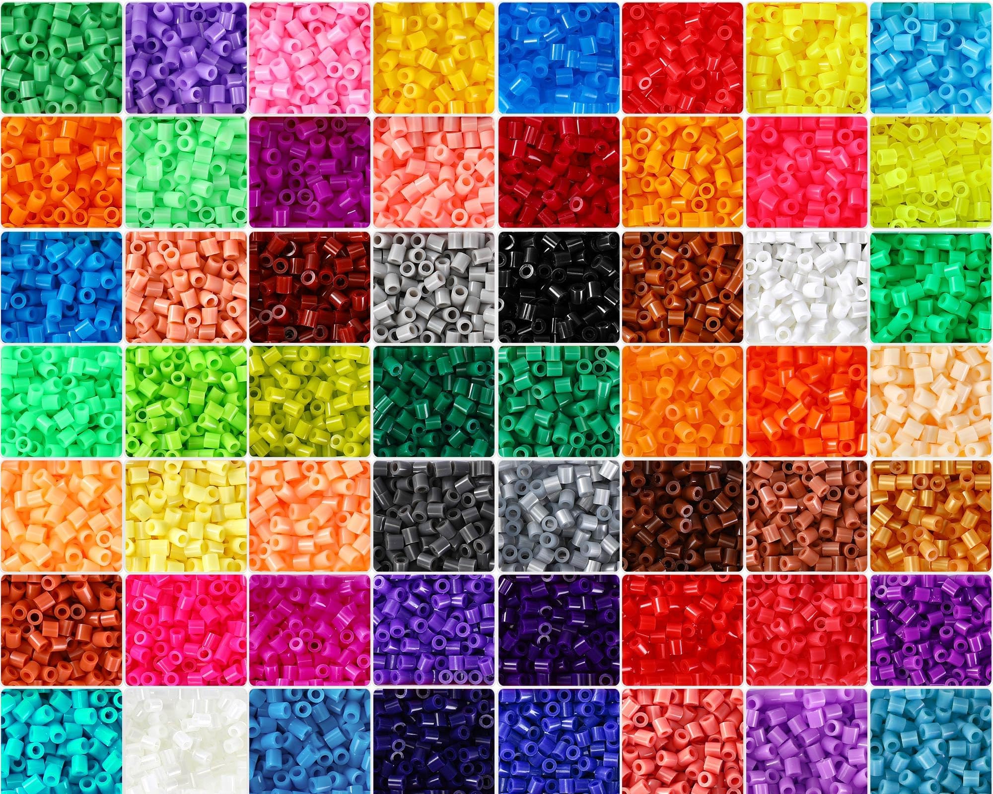 Amazon.com: Libima 56 Bags Fuse Beads Bulk Fuse Beads for Kids Art and ...
