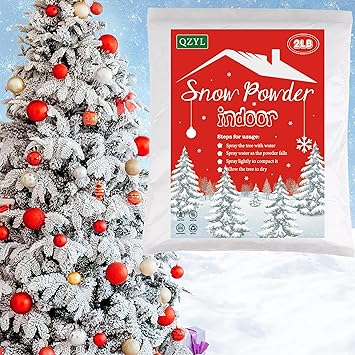 Amazon.com: Snow Flocking Powder, 2 lbs Self-Adhesive Snow Flock for ...